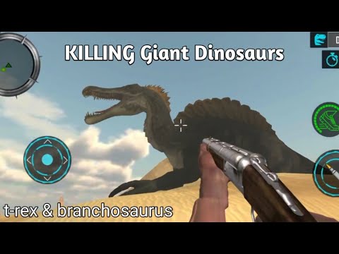 Killing Giant Dinosaurs in Dino Hunting Gun Game ! Killing T-rex ...
