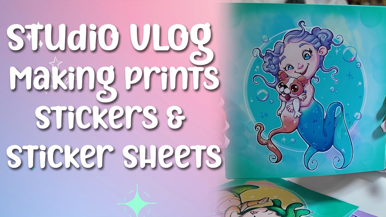 Making Prints, Stickers & Sticker Sheets ⭐ Getting Ready for Heroes Con ...