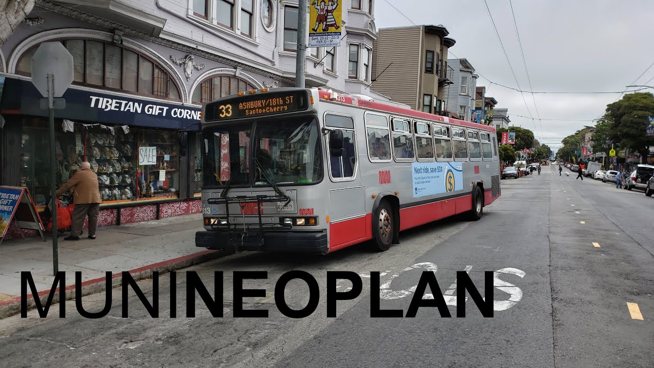 Neo! - San Francisco MUNI 2002 Neoplan AN440A No. 8313 on line 33 - YouTube