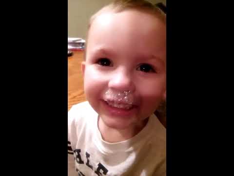 Booger Bubble LIcking Baby!!! - YouTube