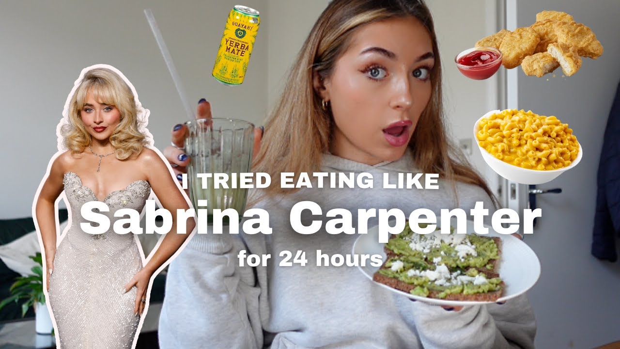 I Ate Like SABRINA CARPENTER for 24 HOURS | here's what happened - YouTube