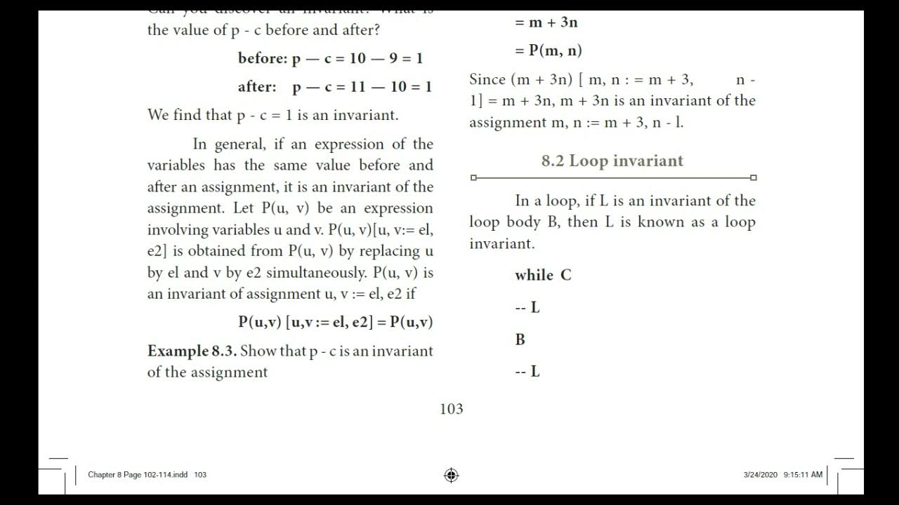 CLASS 11 COMPUTER SCIENCE CHAPTER-8 (PART 3 INVARIANTS WITH EXAMPLES) IN TAMIL - YouTube