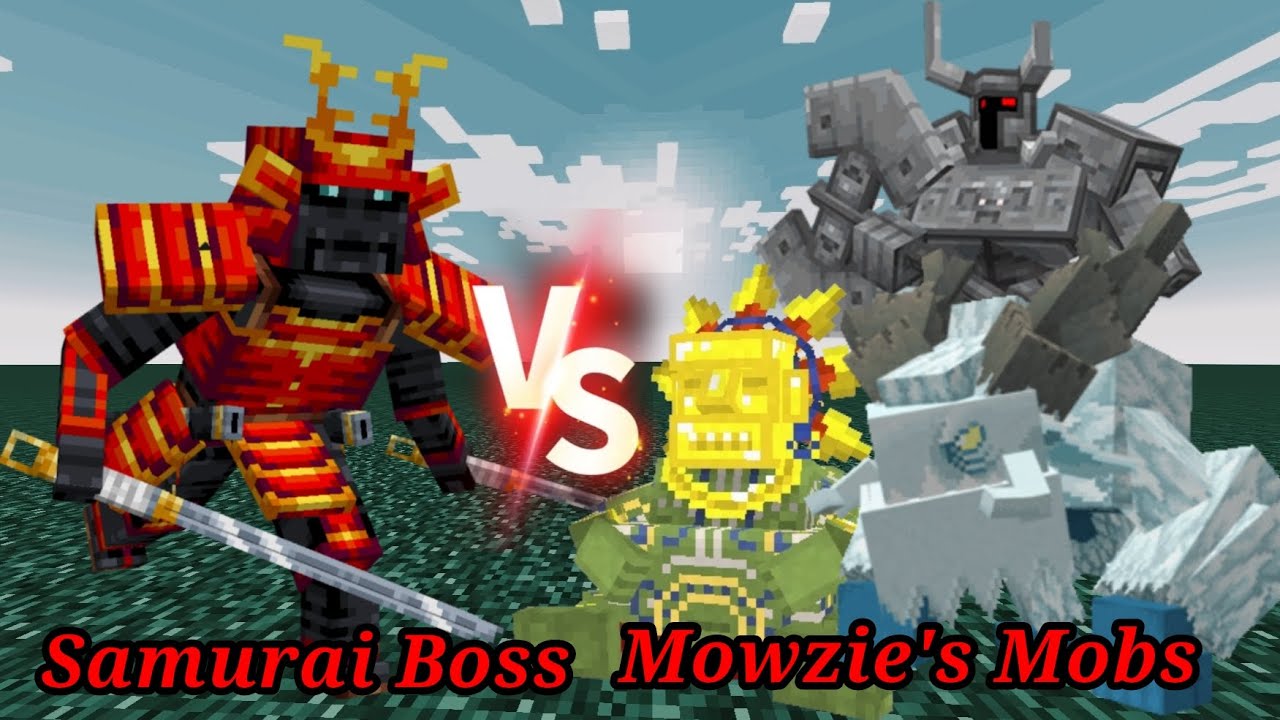 Samurai Boss VS Mowzie's Mobs | Minecraft Mob Battle | - YouTube