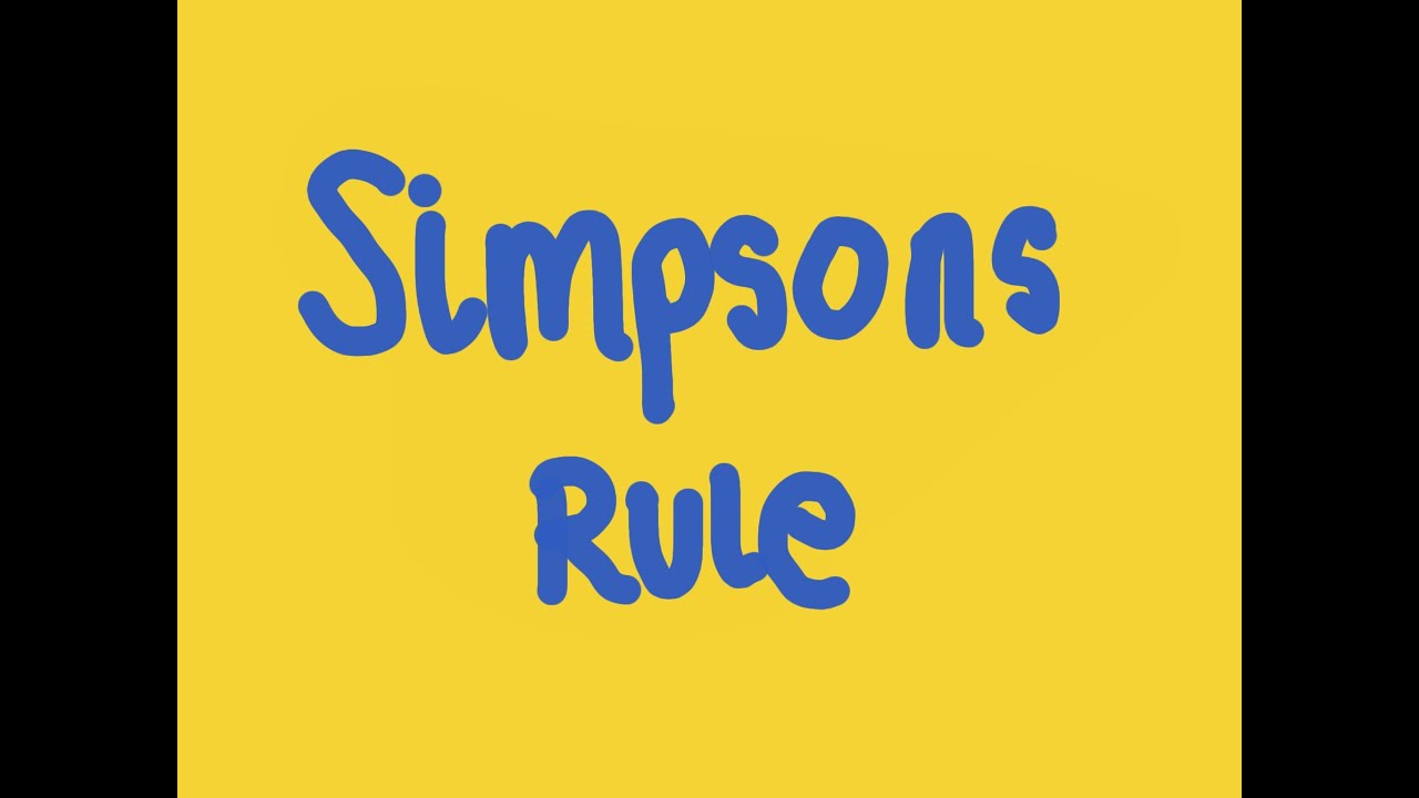 Simpson's Rule - YouTube