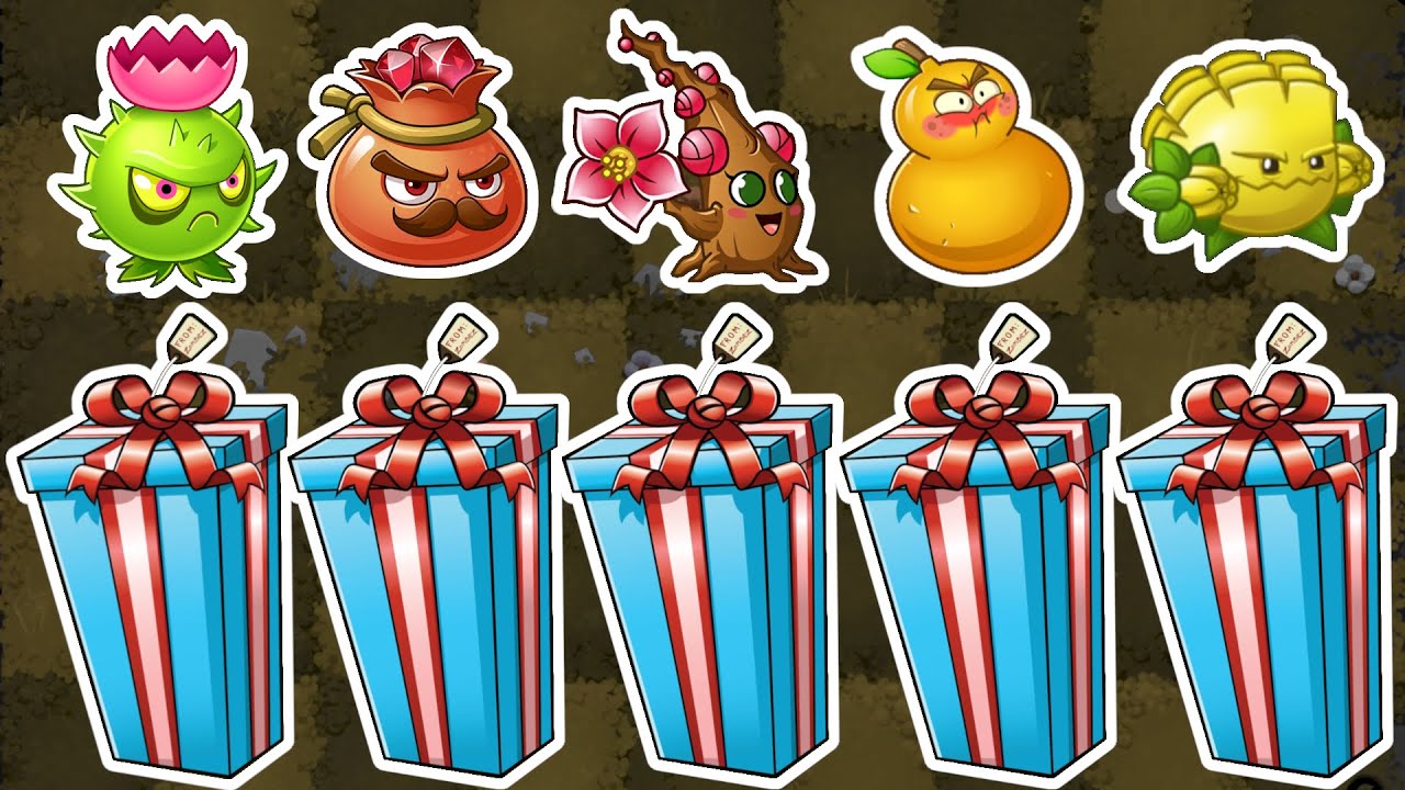PvZ 2 - 1 Plant Food Plant MAX Level vs 8 Birthdayz Present | Veram ...