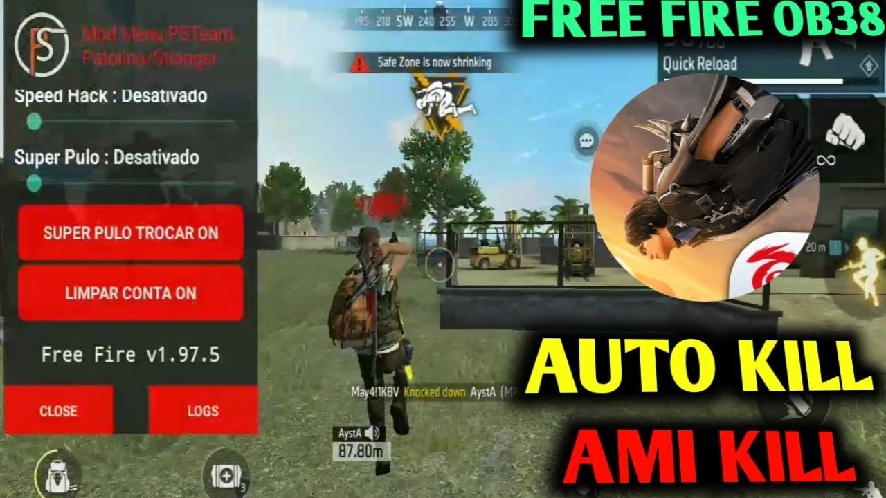 FF PSH4X TEAM 😱FF HACK 😨Free Fire Mod Menu Ob38 💯FF AUTO KILL FLY HACK HEADSHOT #short #viral ...