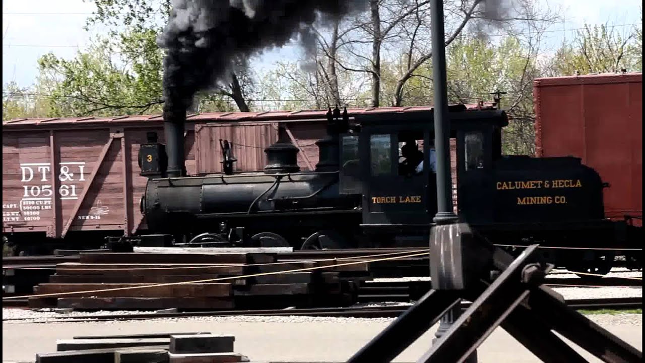 Torch Lake Steam Engine Speeding Away - YouTube