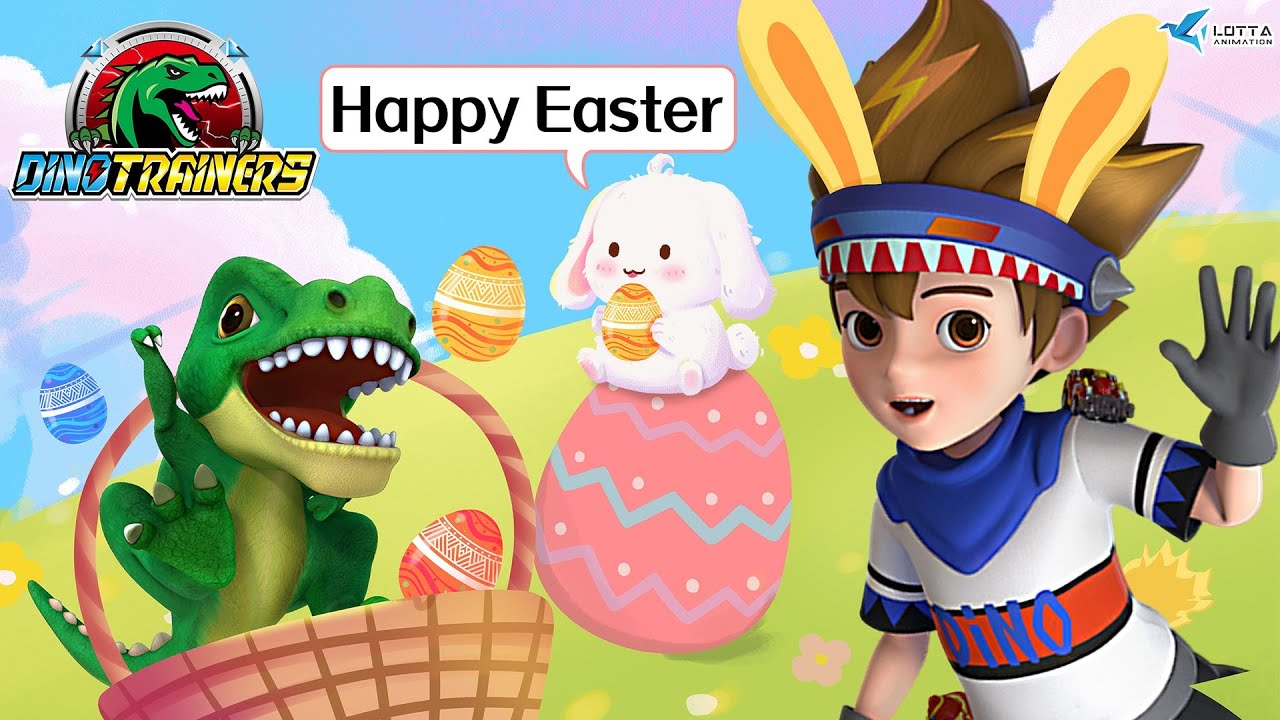 [DinoTrainers] Easter Eggs Hunt 🥚 | Easter Special | Dinosaurs for Kids ...