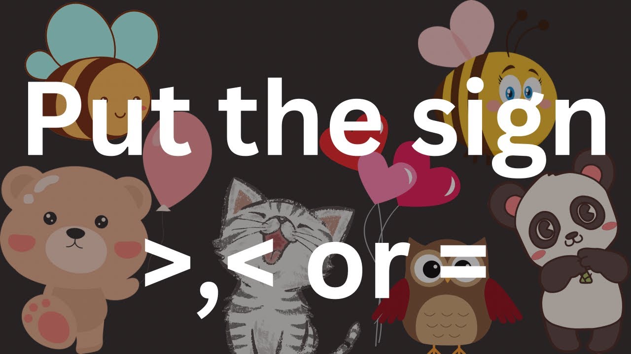 Put the sign (mathematics) for pre primary ( nur, lkg, ukg) (greater ...