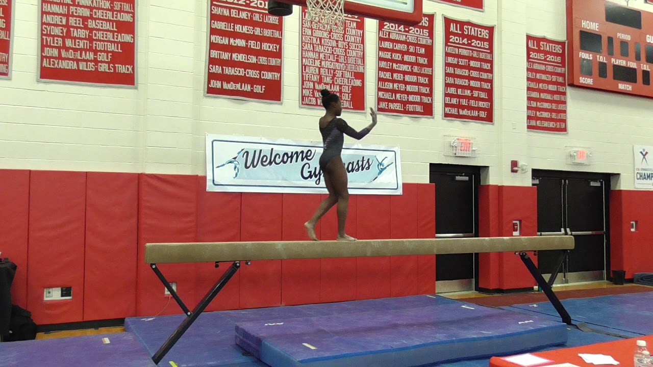 2019 Level 6 Beam routine - YouTube