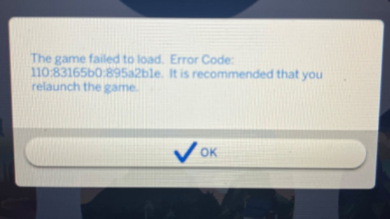 How To Resolve The Sims Error Code 110:83165b0:895a2ble? - YouTube