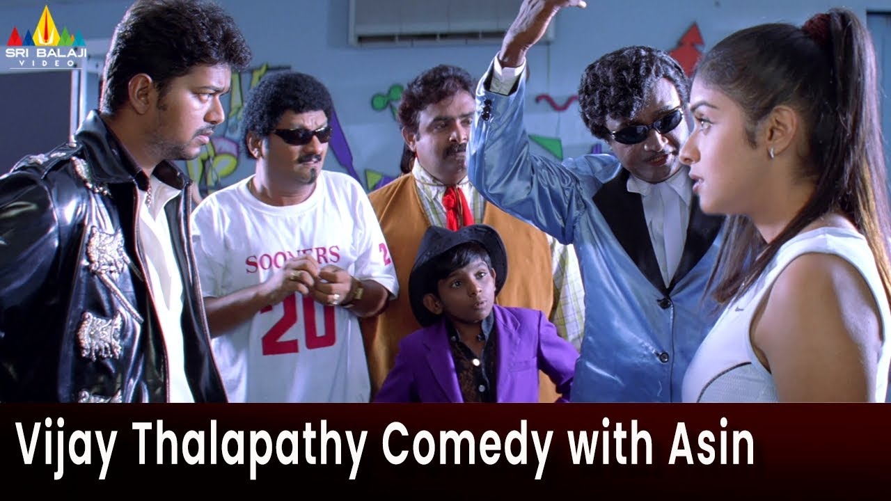 Vijay Thalapathy and His Friends Comedy with Asin | Mass Raja | Telugu ...