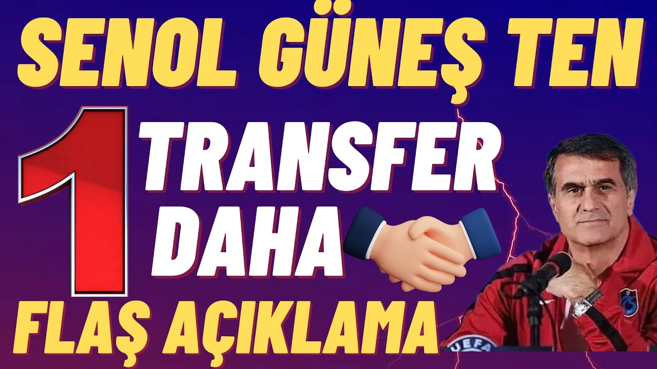 Flaş gelişme senol hoca dan Bir transfer daha #trabzonspor - YouTube