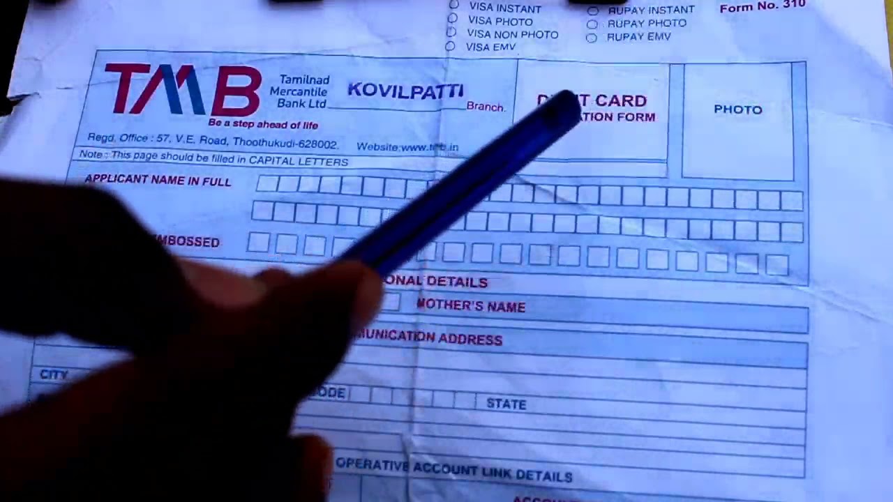 How to fill up TMB ATM / Debit card application form - YouTube
