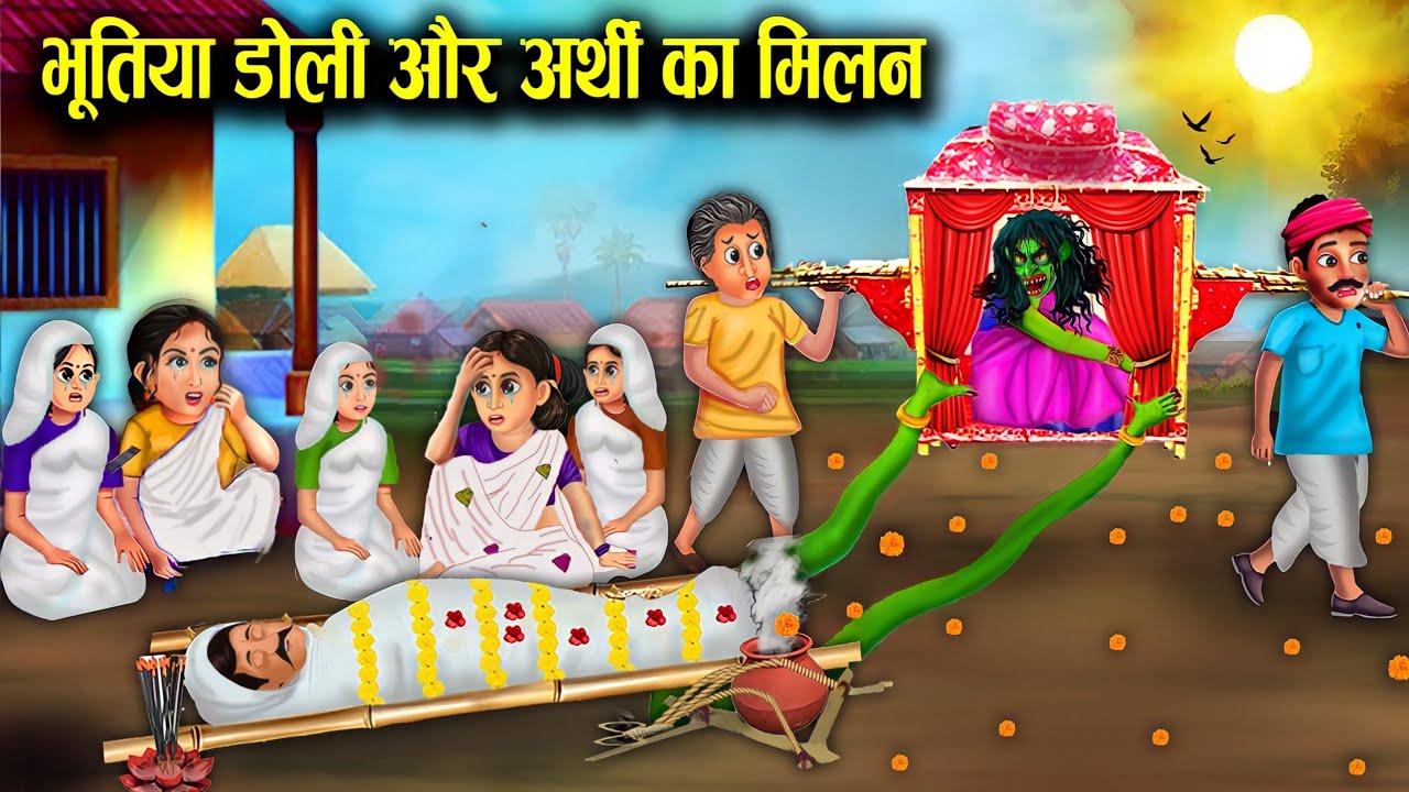 भूतिया डोली और अर्थी का मिलन | Ghostly Doli and Earthy | Witch cartoon ...