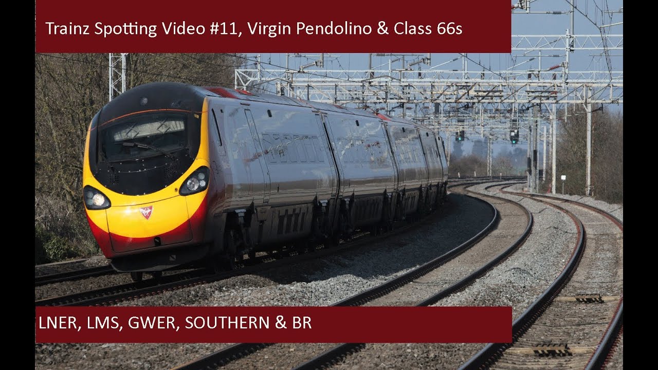 Virgin Trains class 390 Pendolino and Class 66s - YouTube