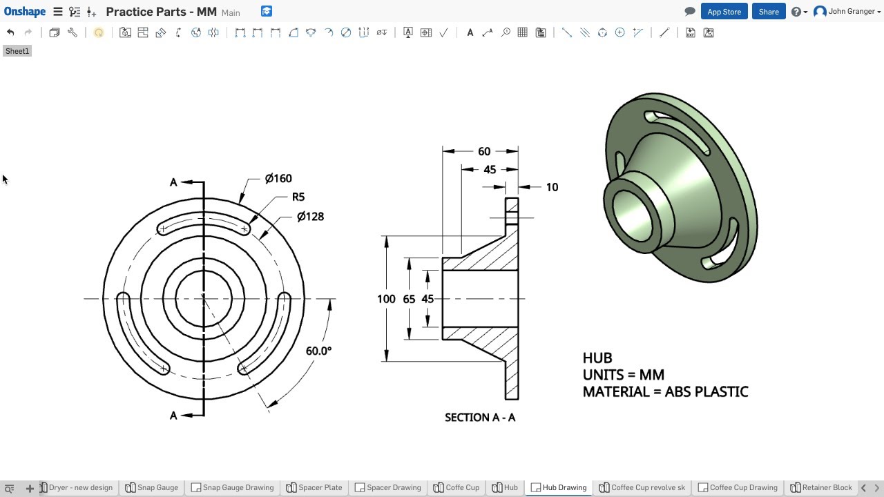 Learn Onshape - Project 14 - Hub - YouTube