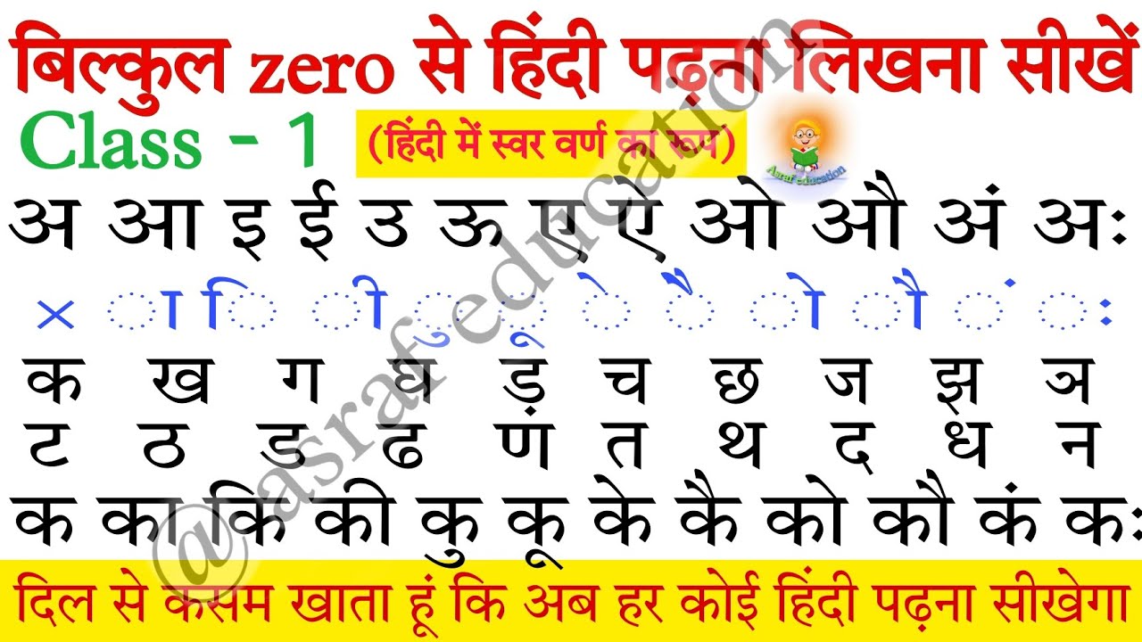 Hindi Varnamala l Learn Hindi Alphabet l how to learn hindi l hindi for ...