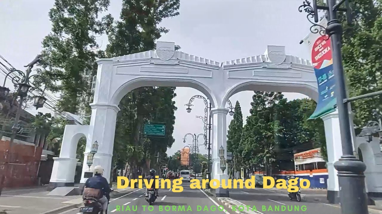 Driving around Dago Bandung - Jalan sore dari jl. Riau ke Borma Dago ...