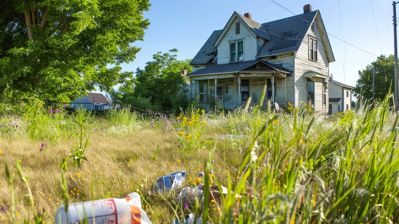 Urban Garden Renewal: Mowing Overgrown Grass, Overgrown Yard Clean Up ...