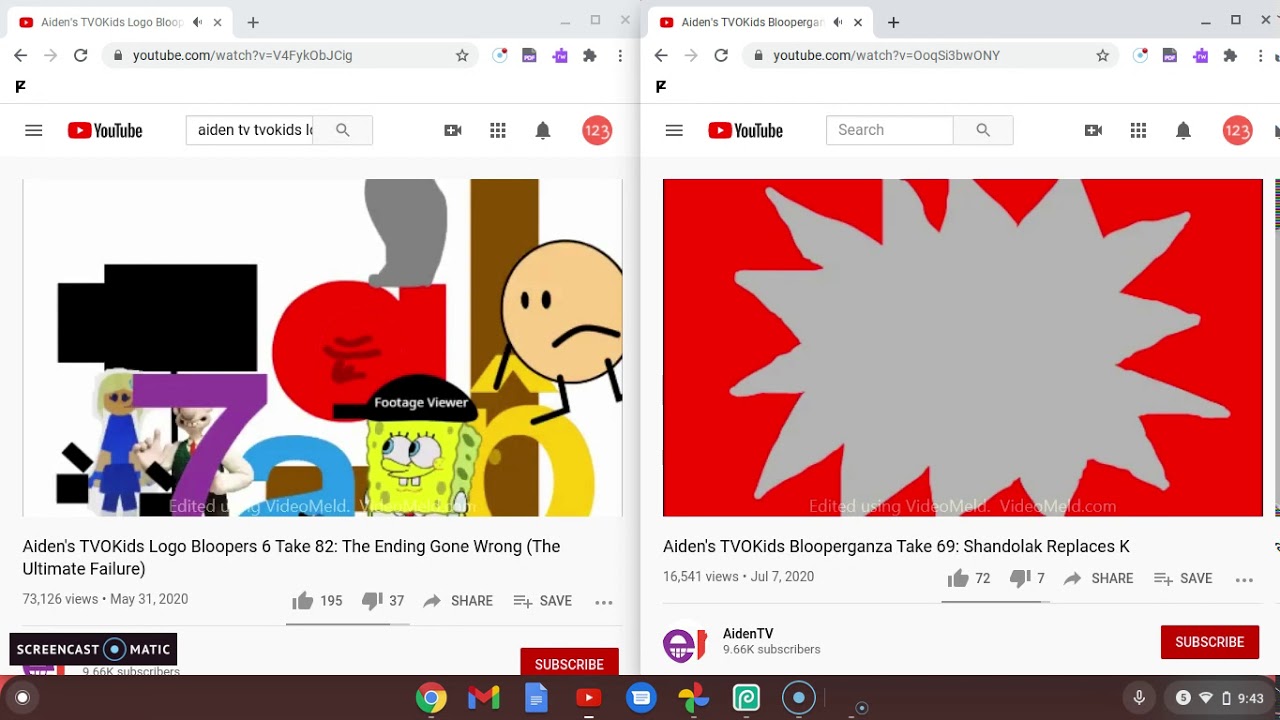 TVOkids Logo blooper Q Rage mashup - YouTube