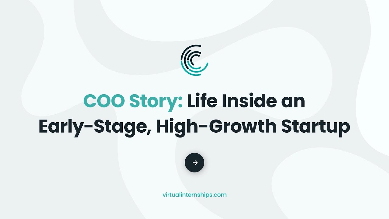 COO Story Life Inside an Early Stage High Growth Startup - YouTube
