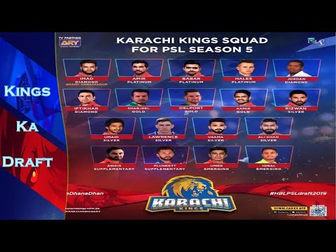 PSL 2020 Karachi Kings squad draft analysis - HBL PSL 5 Drafting - YouTube