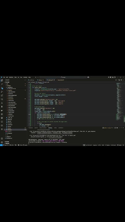 Django Real-World Project Tutorial: Build Step-by-Step | Export as PDF | S-19-4 #django - YouTube