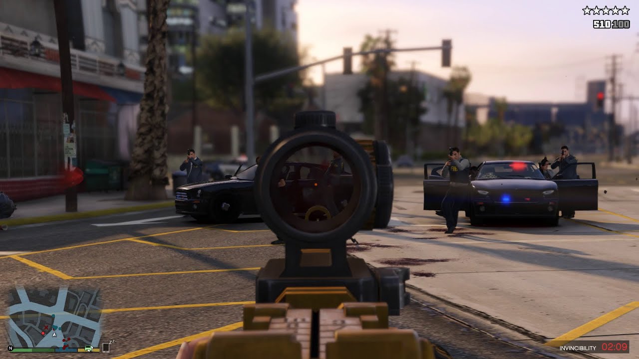Grand Theft Auto V (QuantV + Realistic Gun Sounds + Epic Explosions ...