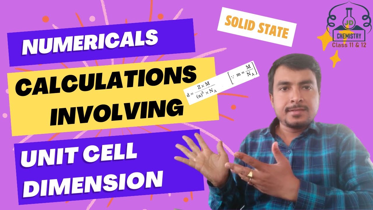 Calculation involving unit cell dimension| Density| Volume| Mass| Unit ...