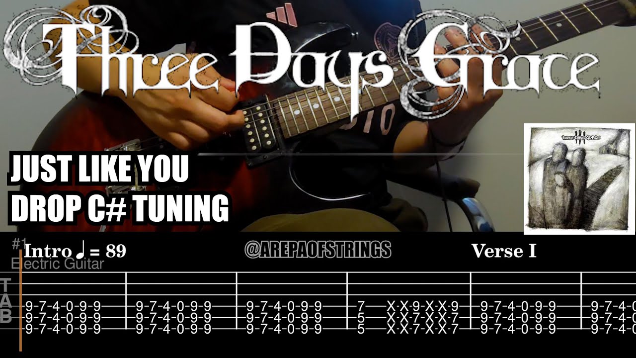 Just Like You - Three Days Grace Guitar cover with TABS - YouTube