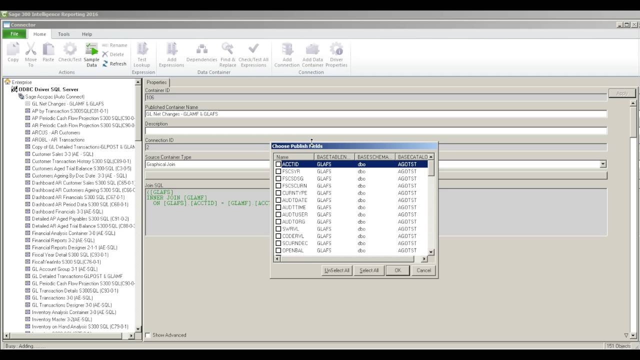 Creating a Container in Sage Intelligence Connector - YouTube