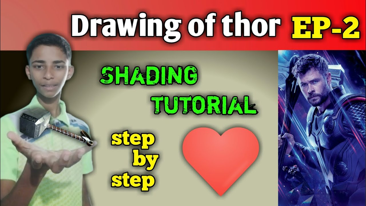drawing🎨 of thor🔨 love and thunder⚡ part-2 shading tutorial - YouTube