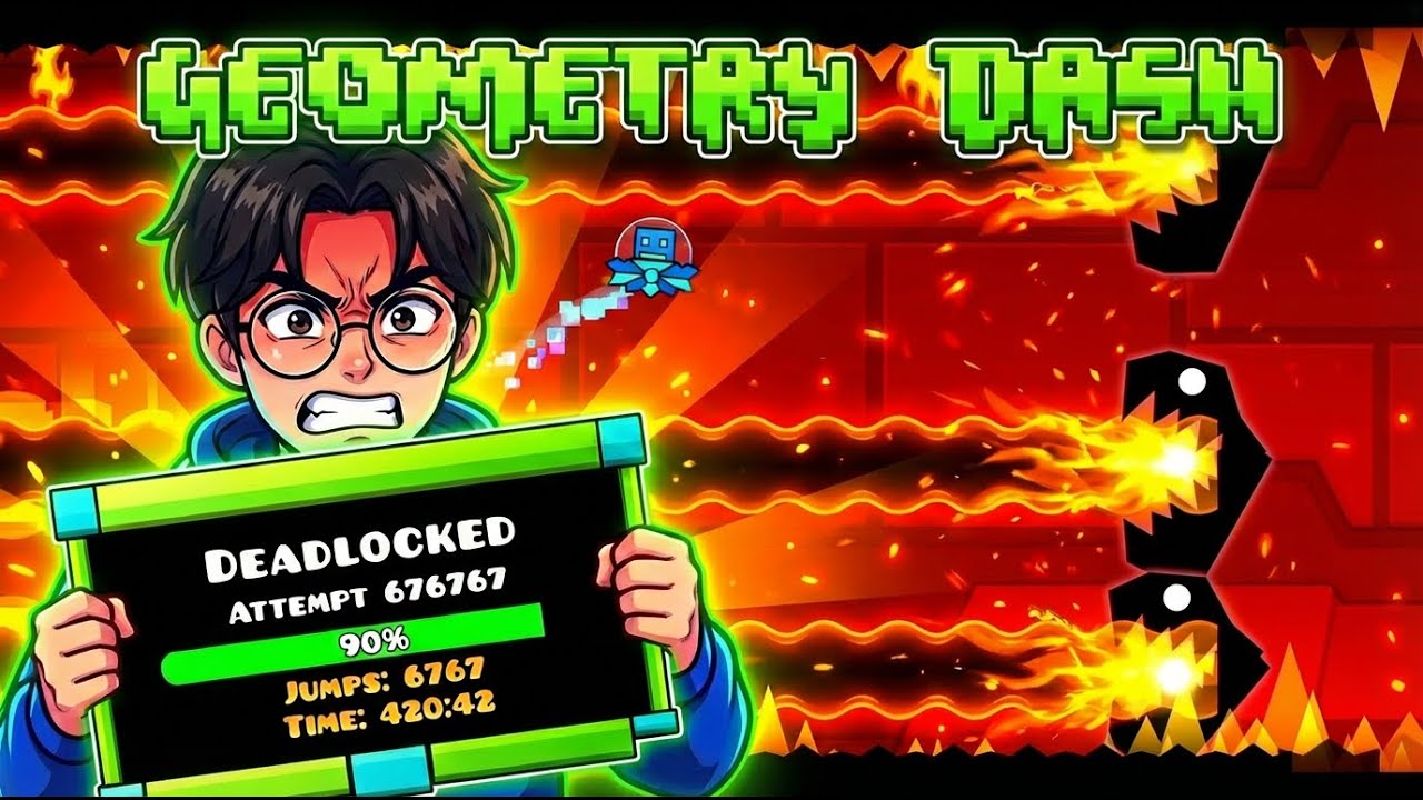 EX Geometry Dash Player Beats The HARDEST RobTop Level - YouTube
