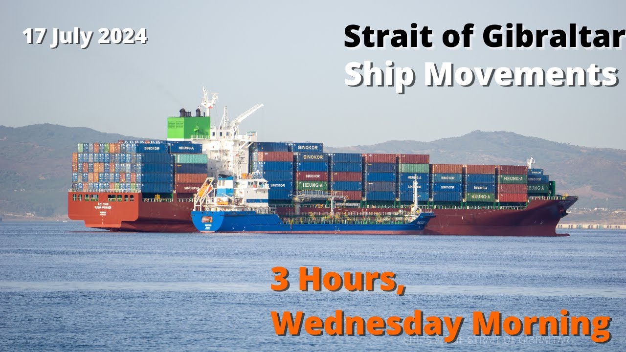 SHIPS at THE STRAIT OF GIBRALTAR 3 Hours, Wed Morning, Heavy Fog Rolls ...