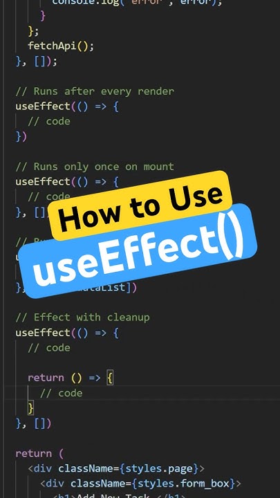 React useEffect() Hook | How to use useEffect in React | CodeWise #shorts #useeffect - YouTube