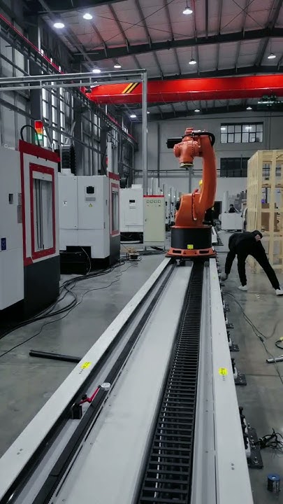 🚀 Robot Linear Track – Flexible Application Showcase#track #rail #evsrobot #smartfactory #robot ...