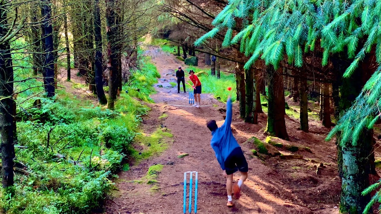 We Played CRICKET in a FOREST! 🌲🌲 Backyard World Tour #2 - YouTube