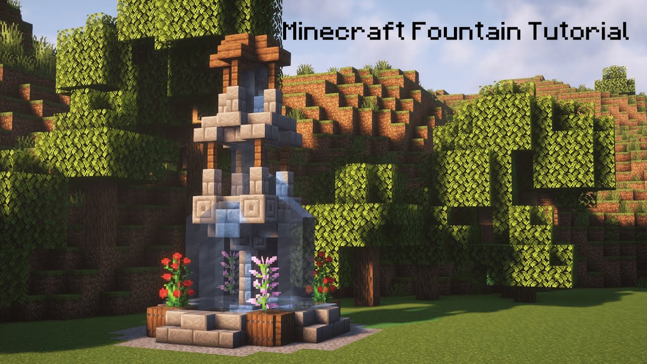 Minecraft Fountain Tutorial - YouTube