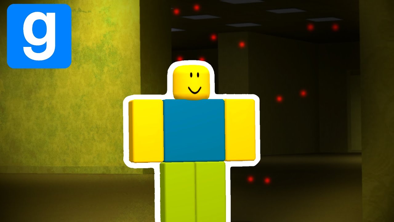 ROBLOX NOOB goes to THE BACKROOMS | GMOD - YouTube