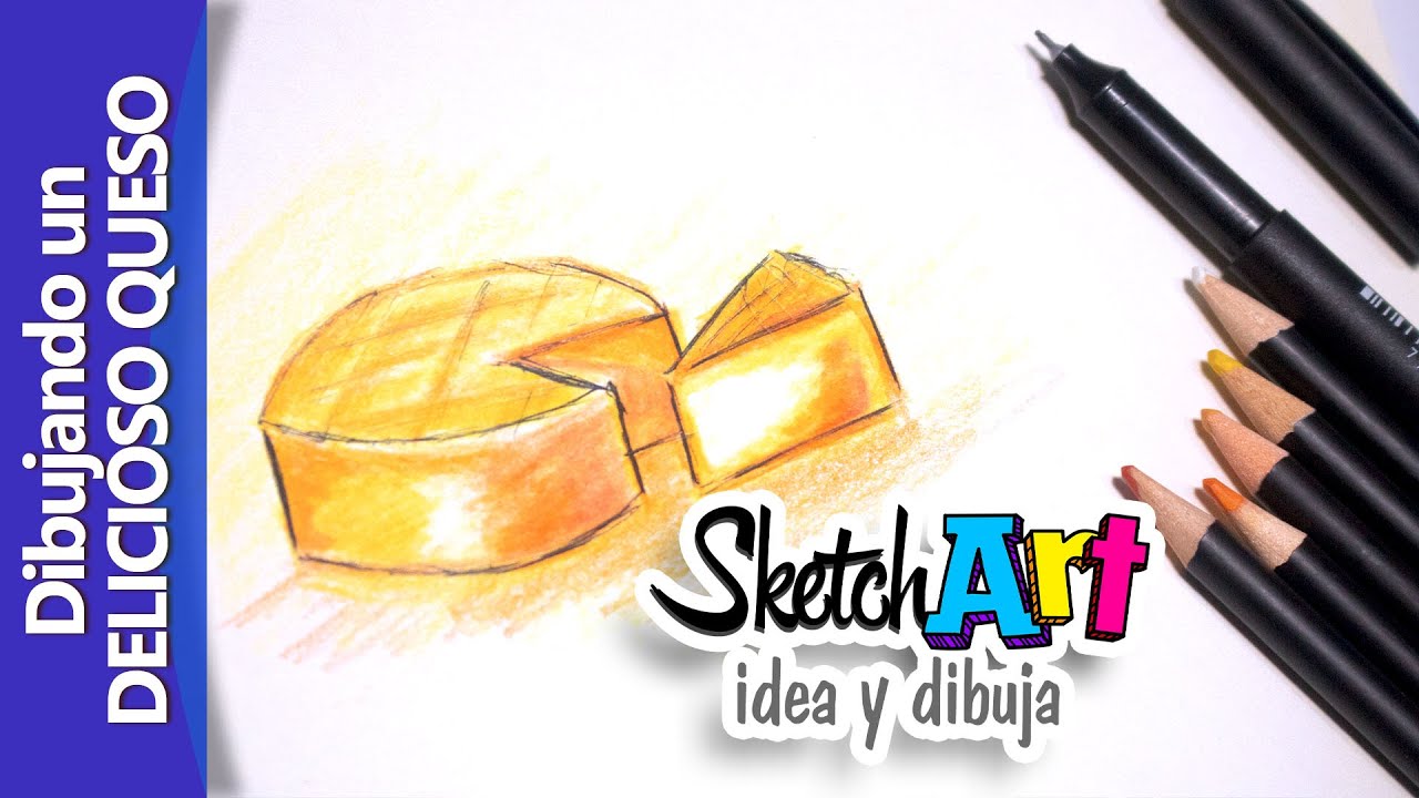Como dibujar QUESO 🧀 Aprender a Dibujar ️ queso dibujo 😋 Cómo dibujar ...
