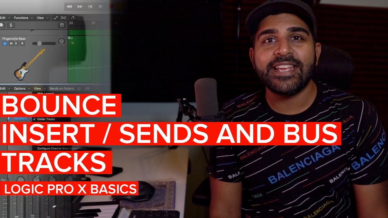 Bounce Sends / Inserts & Bus Tracks in Logic Pro - Logic Pro Basics ...