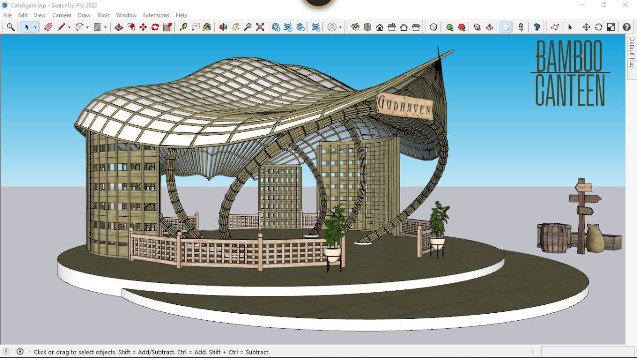 The Secret to Creating Stunning Bamboo Canteen in SketchUp | SU Organic Modeling | Plugin ...