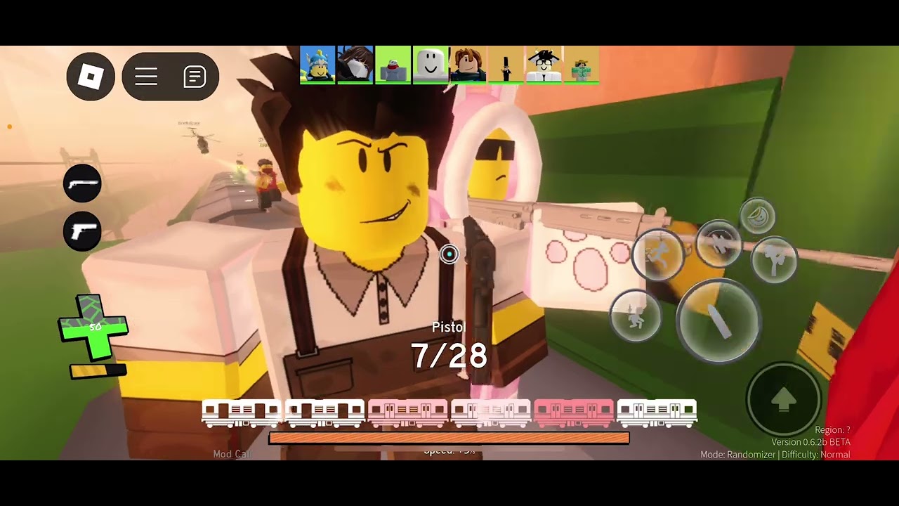 Playing defend the train - YouTube