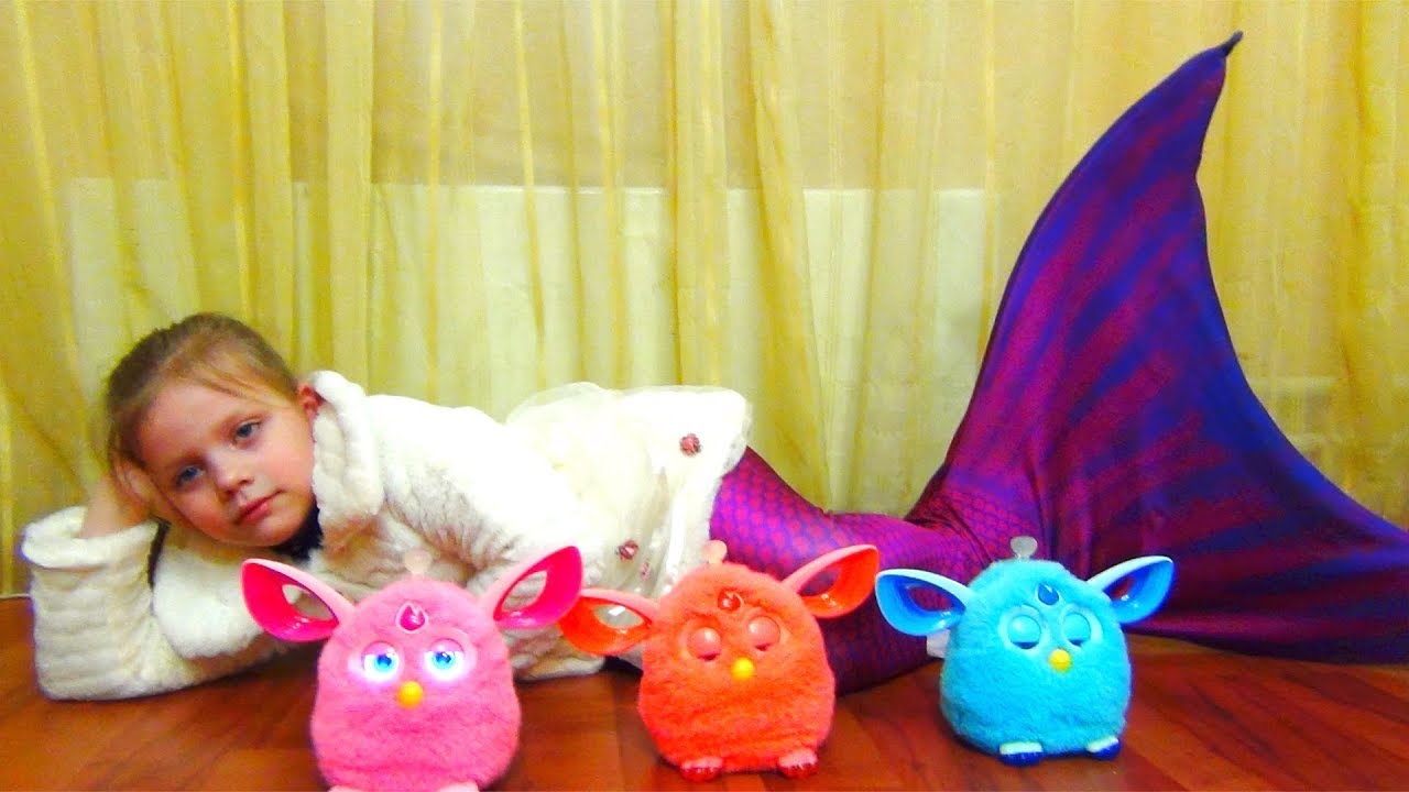 Learn Colors with Mermaid and Furby Like Miss Katy and Max - YouTube
