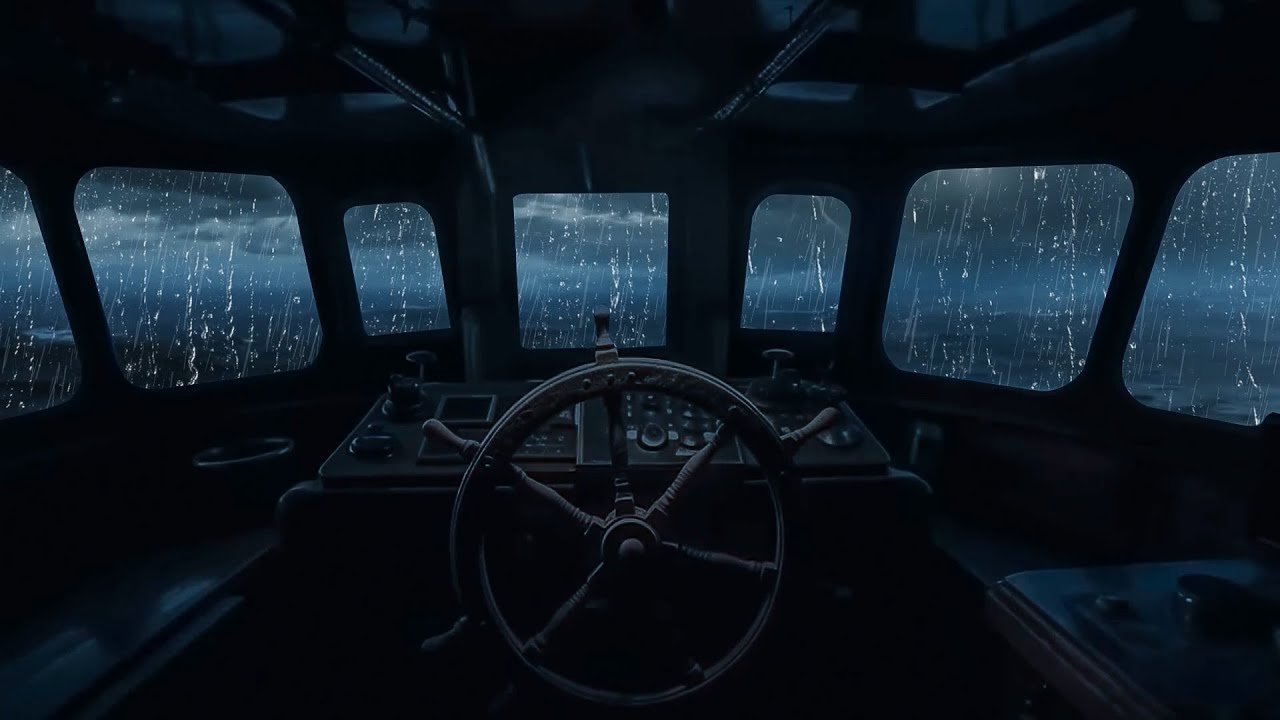 🔴 Floating in The Sea during a Rain Thunderstorm - Weather The Storm at ...