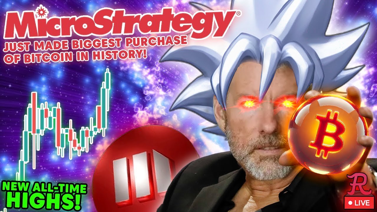 BITCOIN LIVE : MICROSTRATEGY MSTR ALL TIME HIGHS, LARGEST SINGLE ...