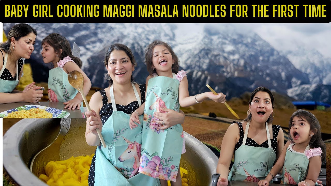 Toddler cooking Maggi noodles |Baby girl cooking videos | Little Chef ...