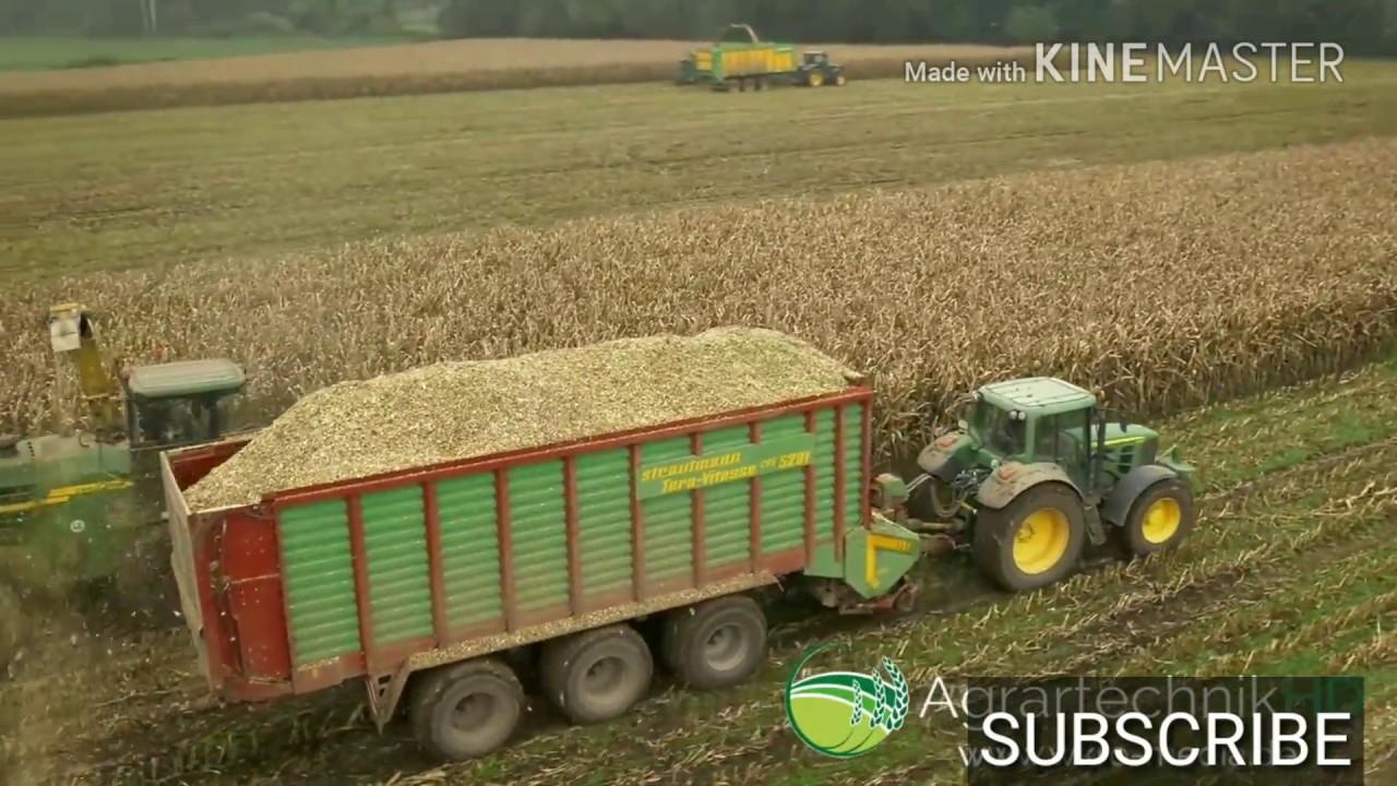 John Deere forage harvester | chopping maize | tractors - YouTube