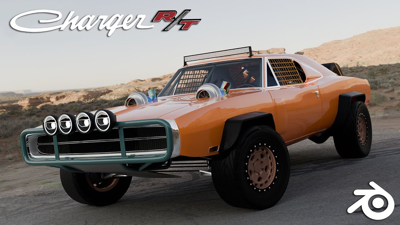 1970 Dodge Charger R/T Custom Off-Roader (Blender Render) - YouTube